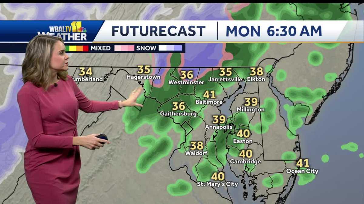 Rain and fog Monday morning as brisk wind enters area
