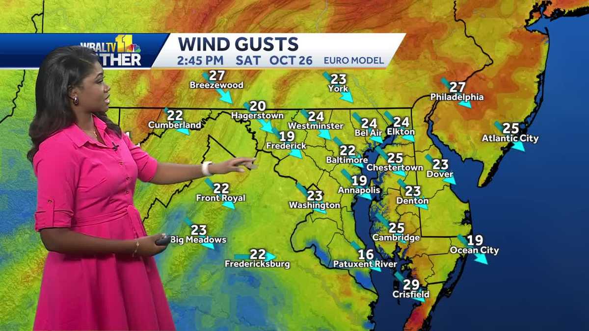 A breezy fall Saturday across Maryland