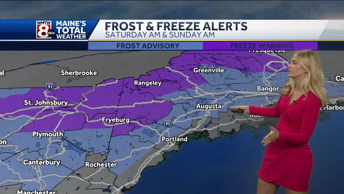 Frost advisory & freeze warning for parts of Maine