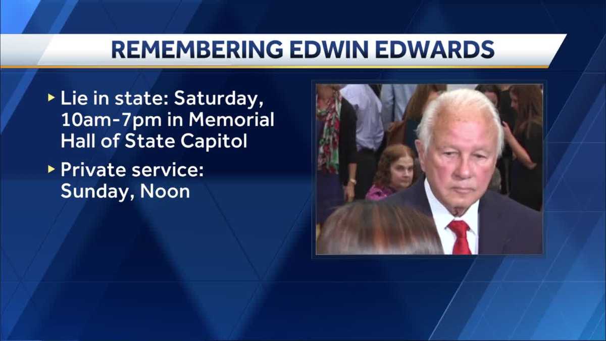 Funeral arrangement for former Governor Edwin Edwards announced