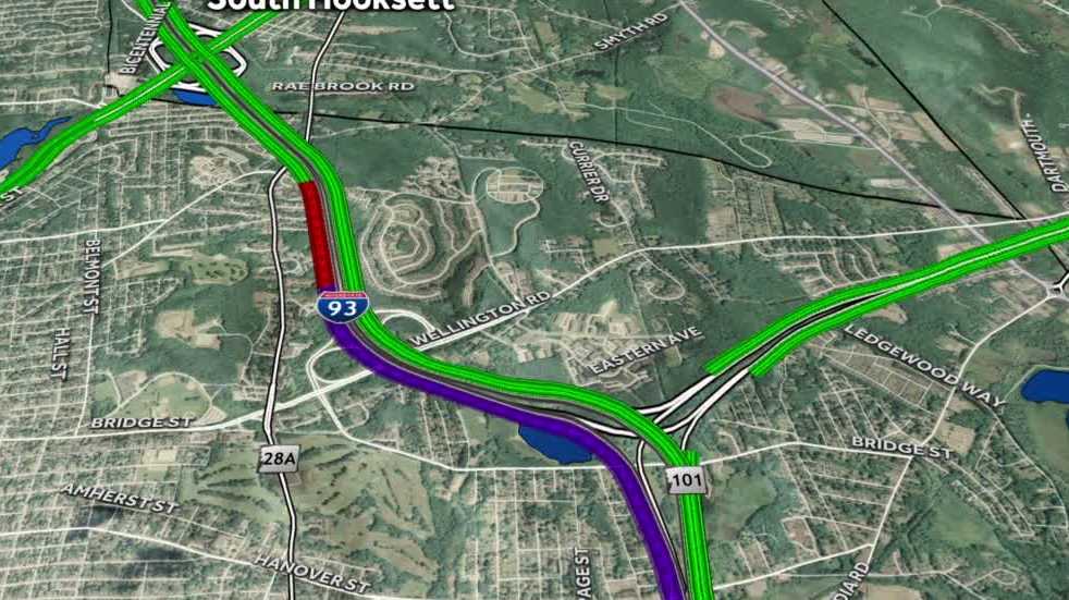 One lane reopened after section of I-93 in Manchester closed due to ...