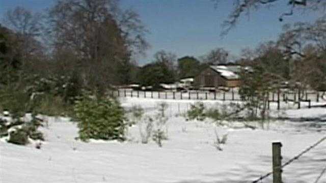 Snow gleaming on Salinas, Carmel mountain skylines