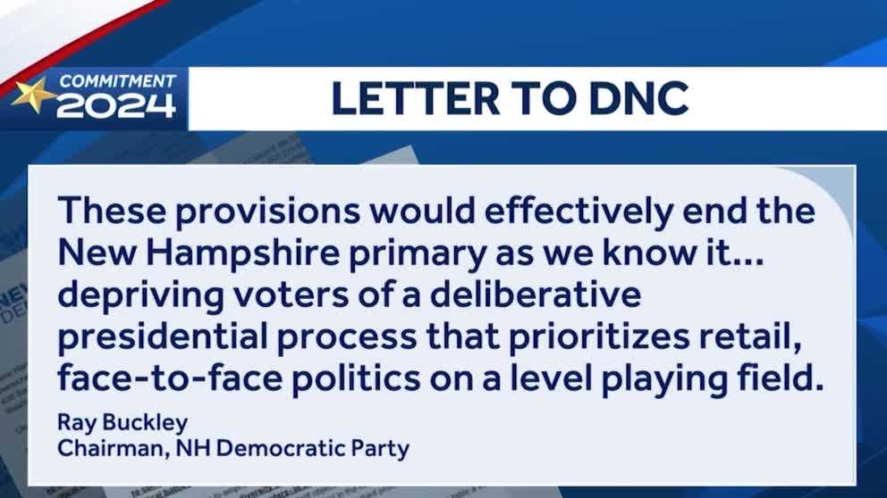 Chair of NH Democratic Party pens letter to DNC regarding primary