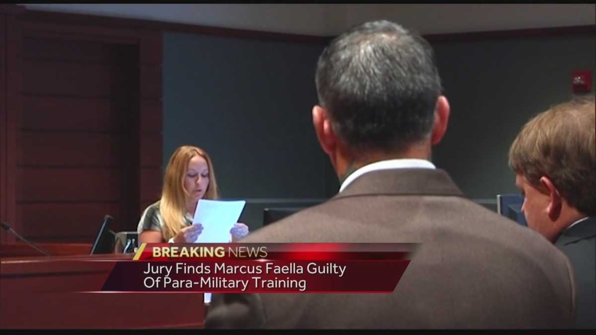Jury finds Marcus Faella guilty of conducting paramilitary training