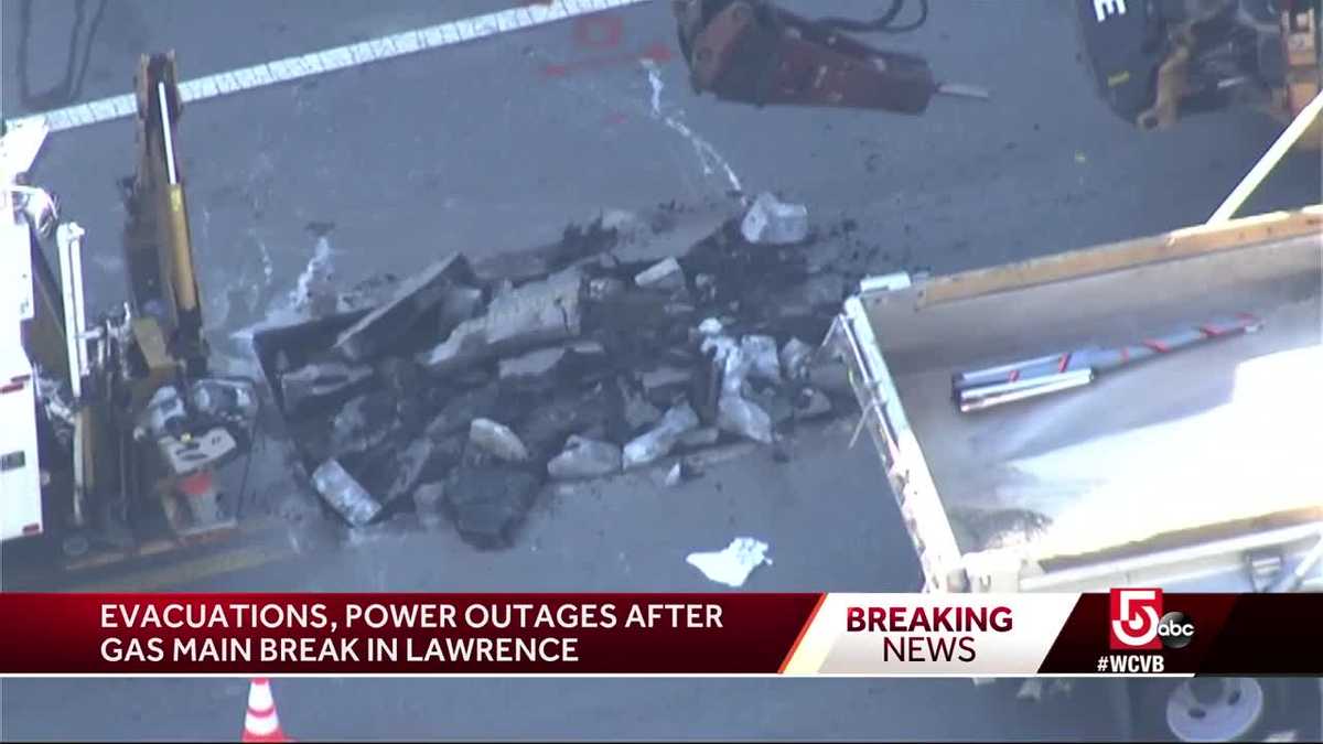 Evacuations underway after gas main break in Lawrence