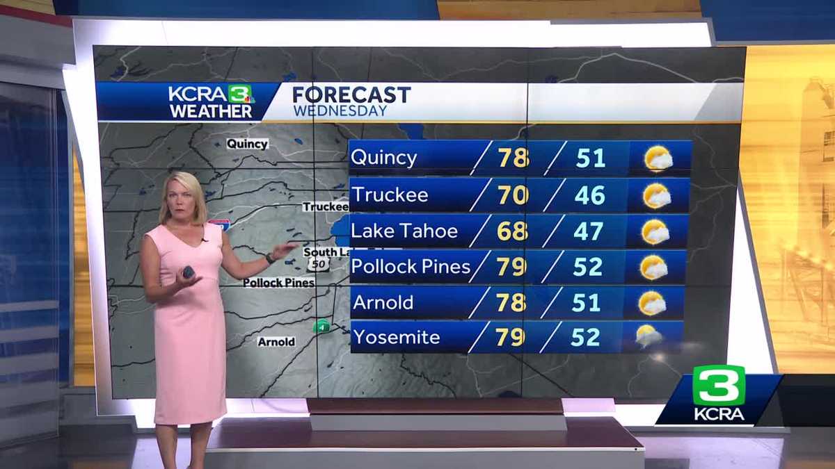 Warming temps ahead with less thunderstorm activity over the Sierra