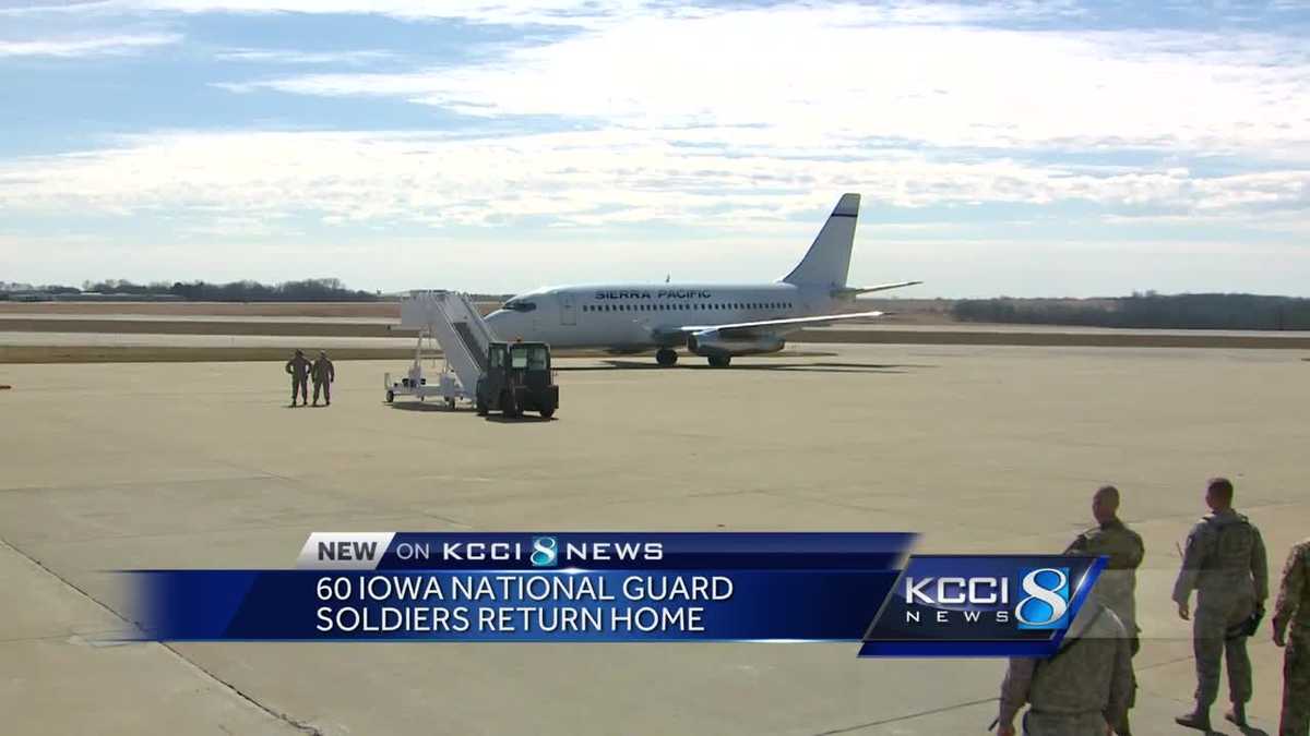 More than 60 Iowa National Guard soldiers return home
