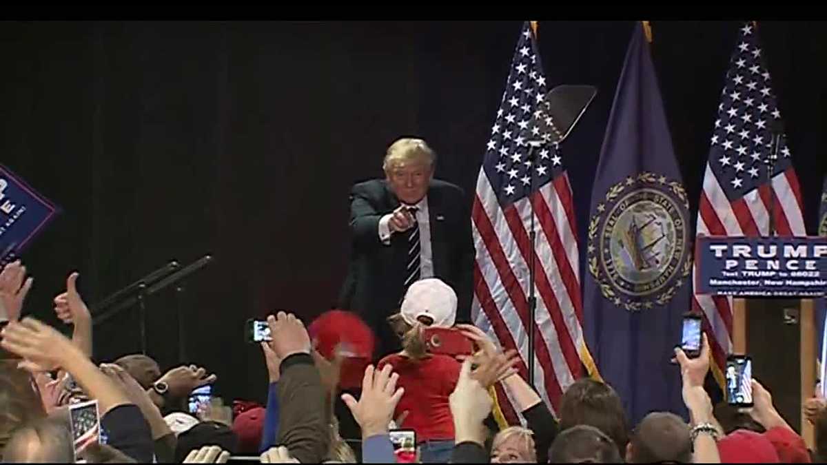 Raw video: Donald Trump holds rally at Radisson Hotel in Manchester