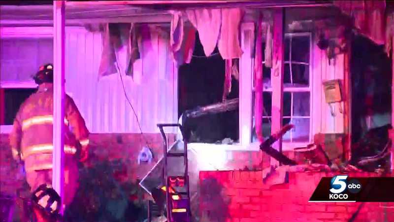 Person escapes to safety after fire sparks at northeast OKC home