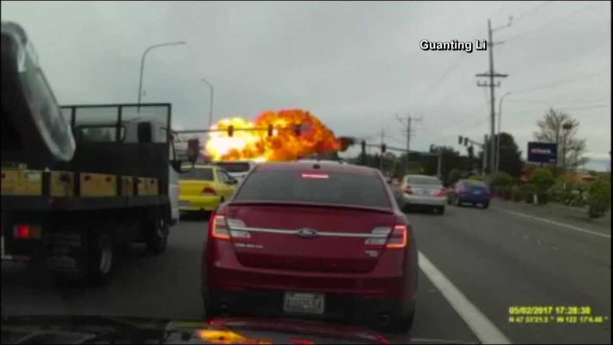 Video: Plane's fiery crash caught on camera