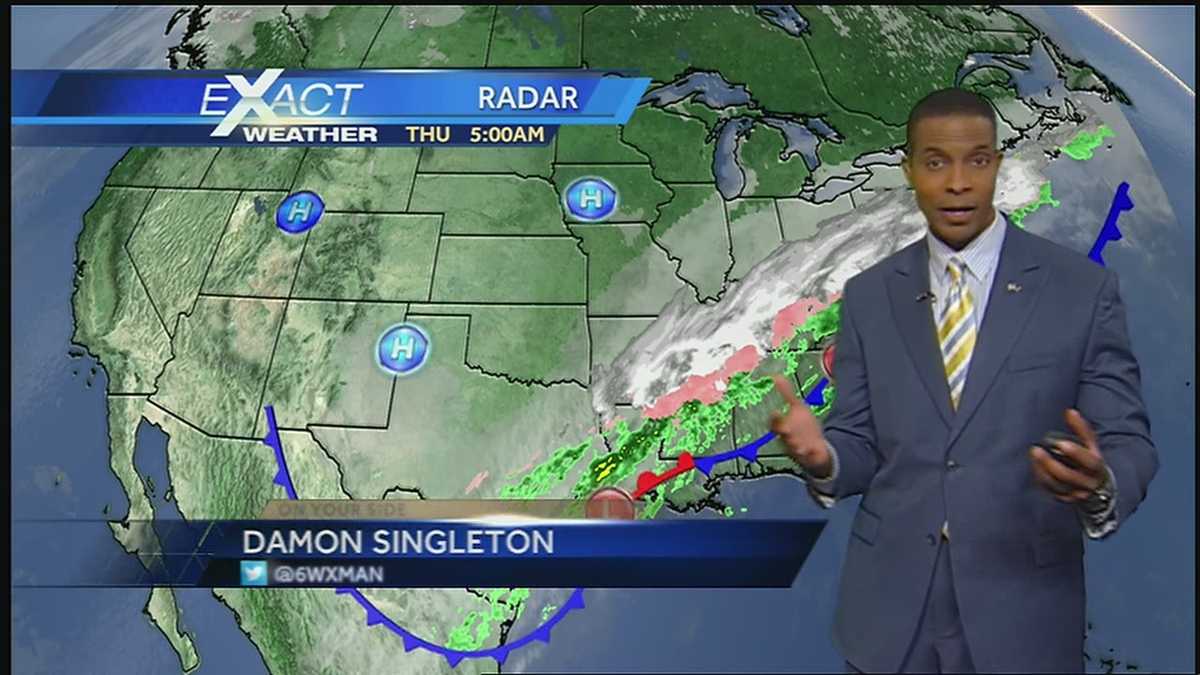 A cloudy, wet, windy and cold Thursday