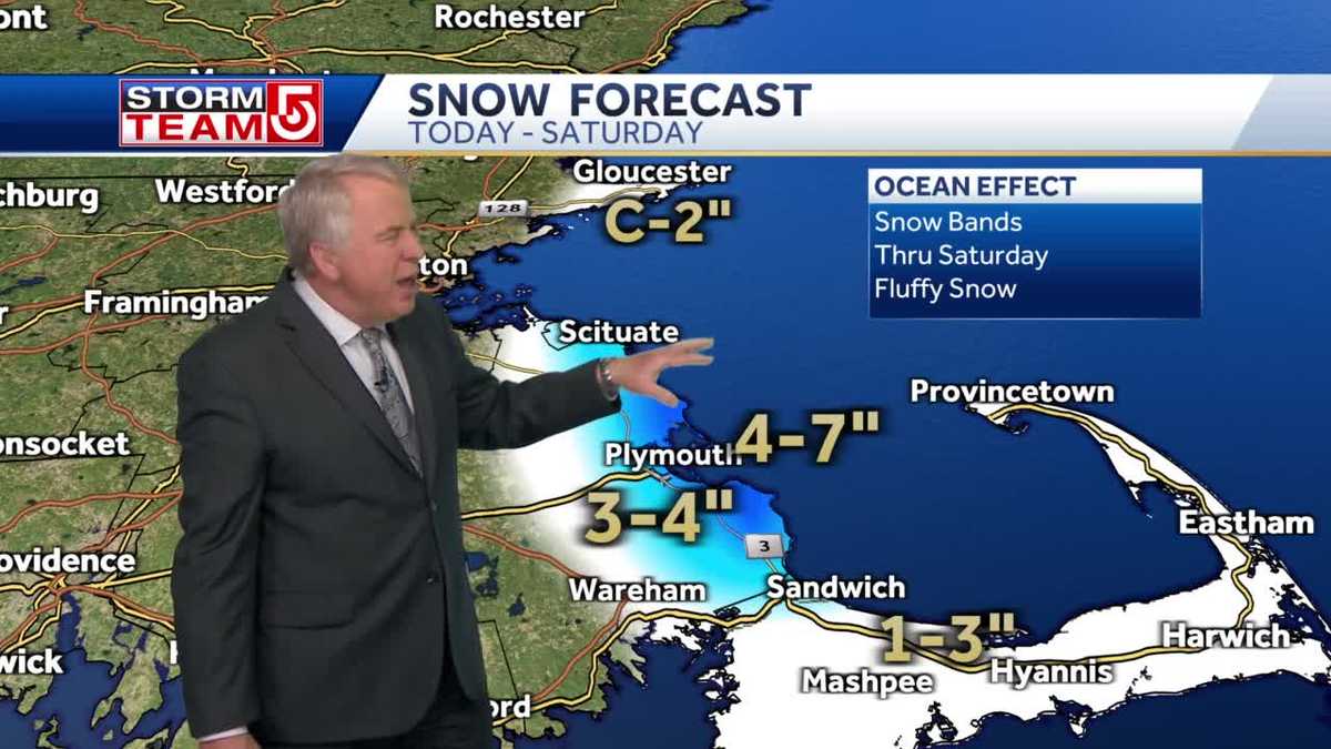 Video: Plowable snow in parts of Mass.