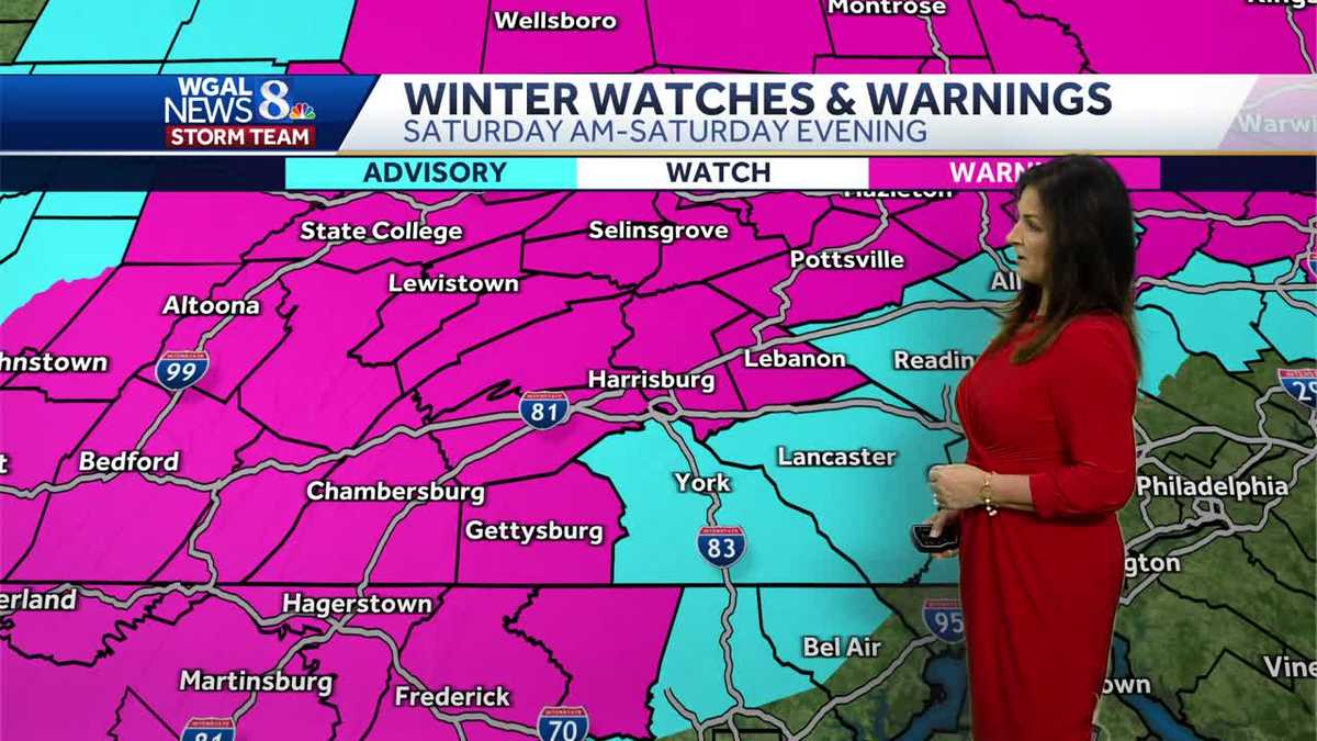 ALERT DAY: First snow in almost a year to hit south-central Pa. today