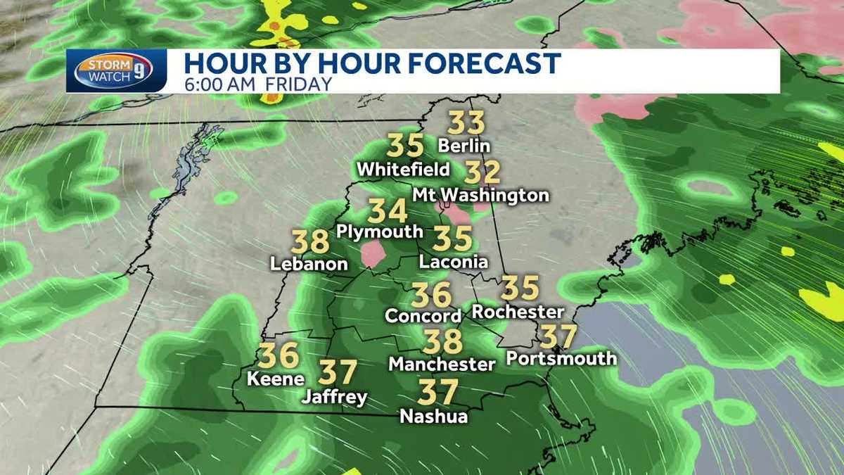 Cloudy with drizzle Thursday before rain pushes through overnight
