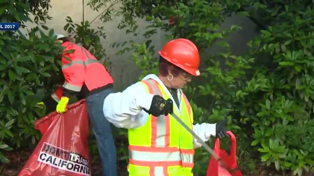 Caltrans crews mark Earth Day with highway cleanup