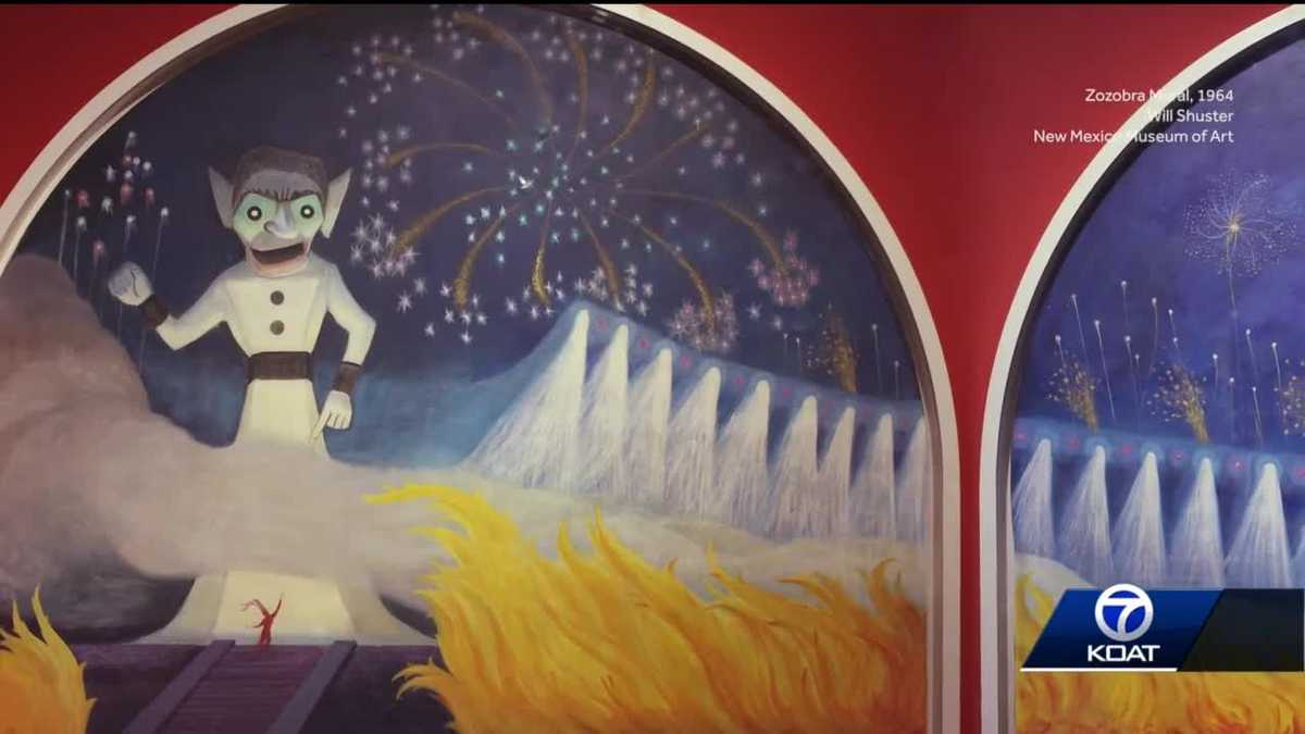 Zozobra art decorates the City Different
