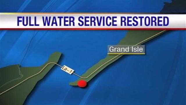 Grand Isle water line rupture fixed
