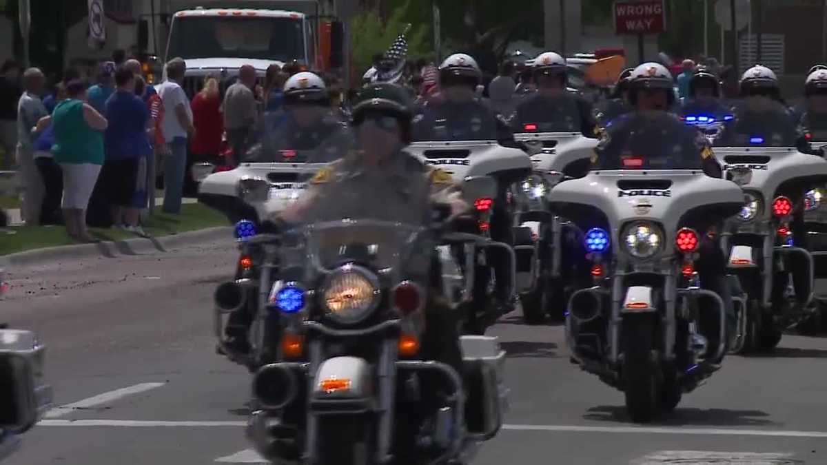 Full video: Procession for Dep. Mark Burbridge