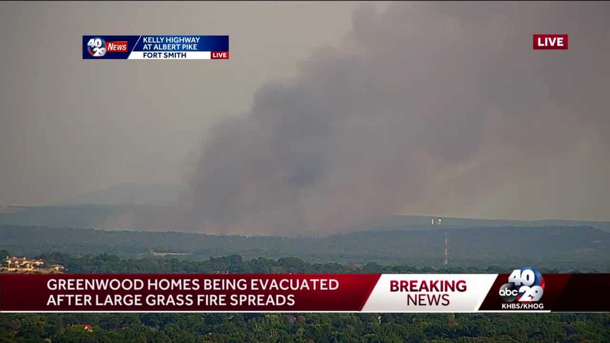 Greenwood homes being evacuated, ahead of spreading grass fire