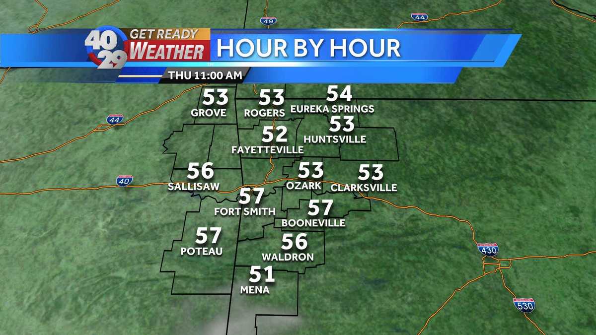 4029 AM Thursday Hour by Hour Forecast Jan. 14th
