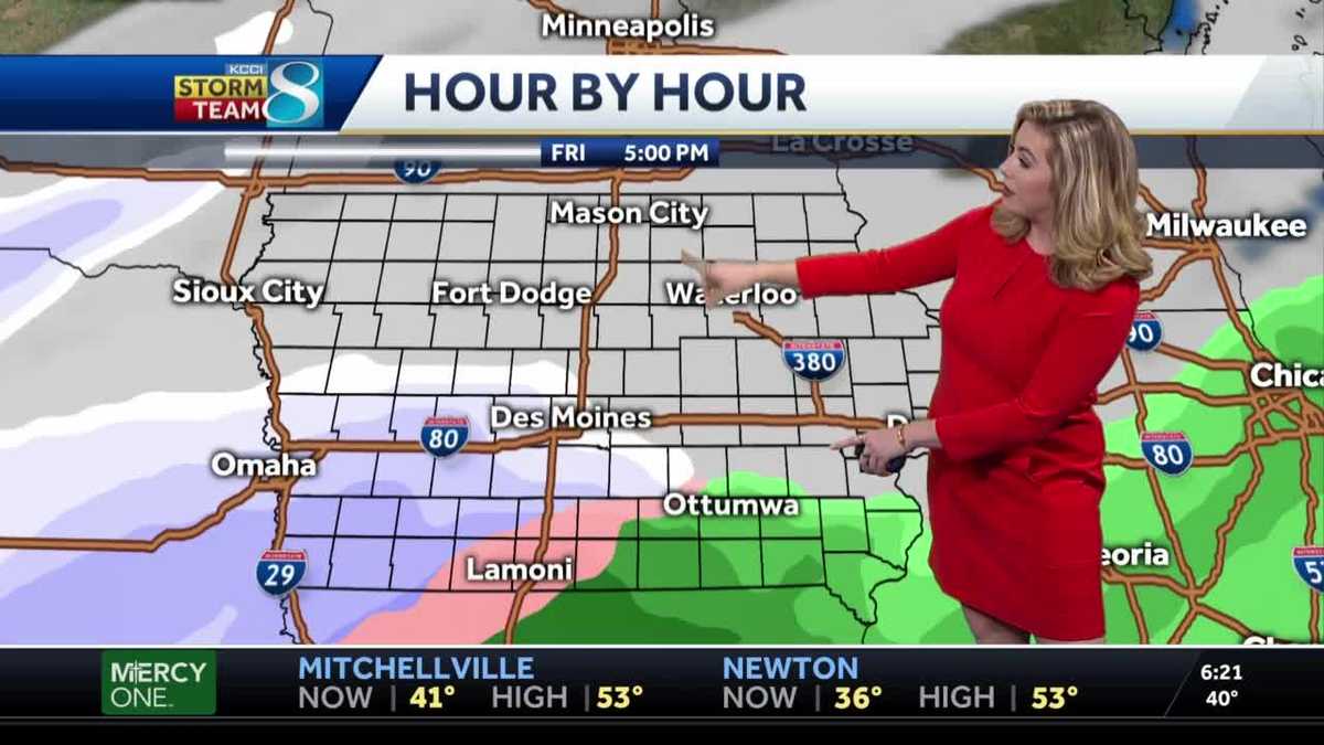Incoming system brings rain, ice and snow