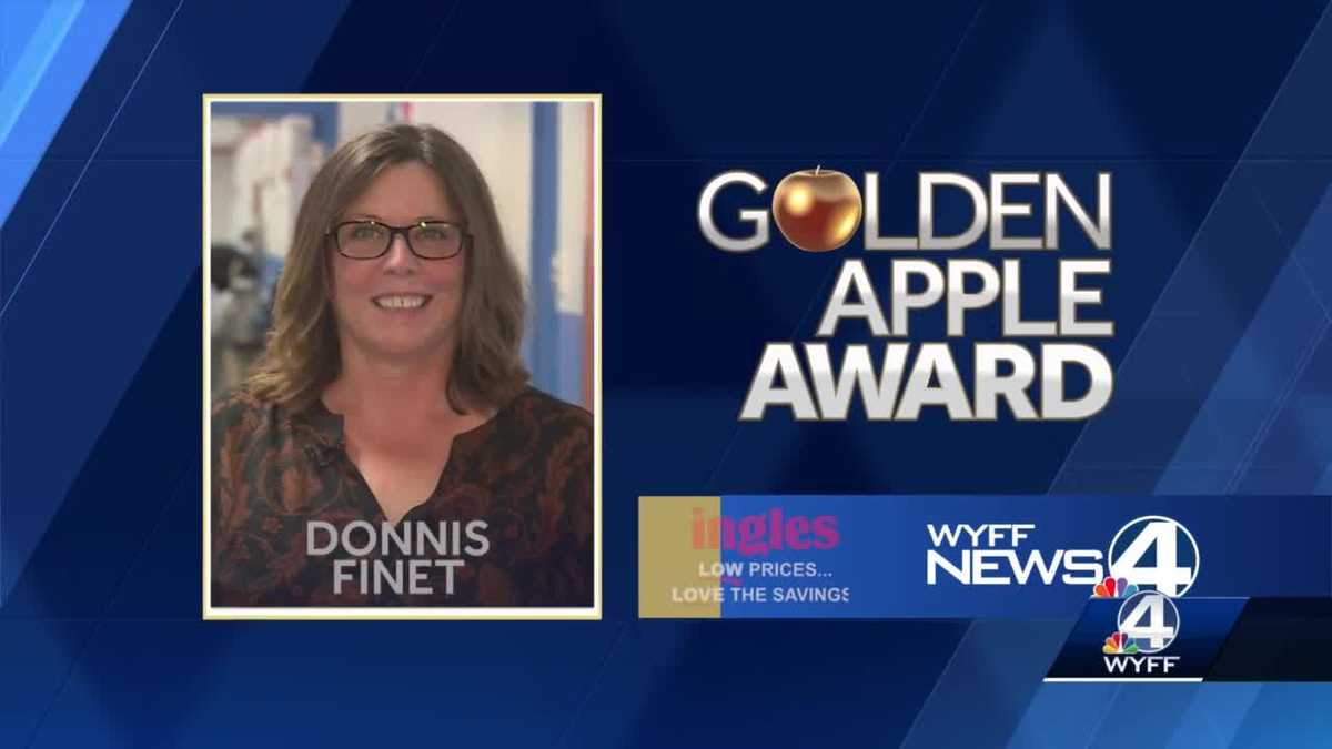 Donnis Finet of Lakeview Middle is Golden Apple Winner