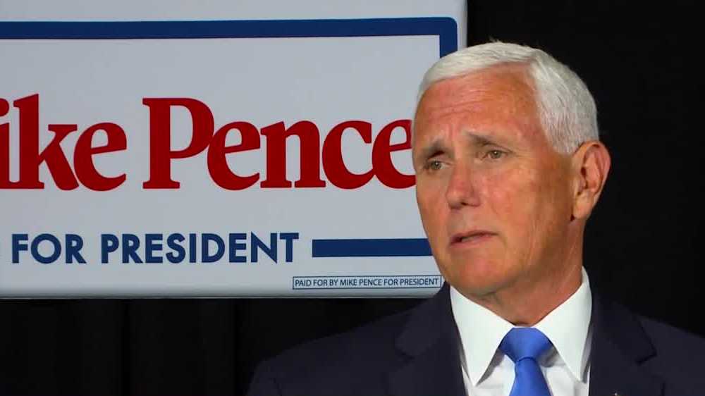 Mike Pence kicks off presidential campaign at rally in Ankeny