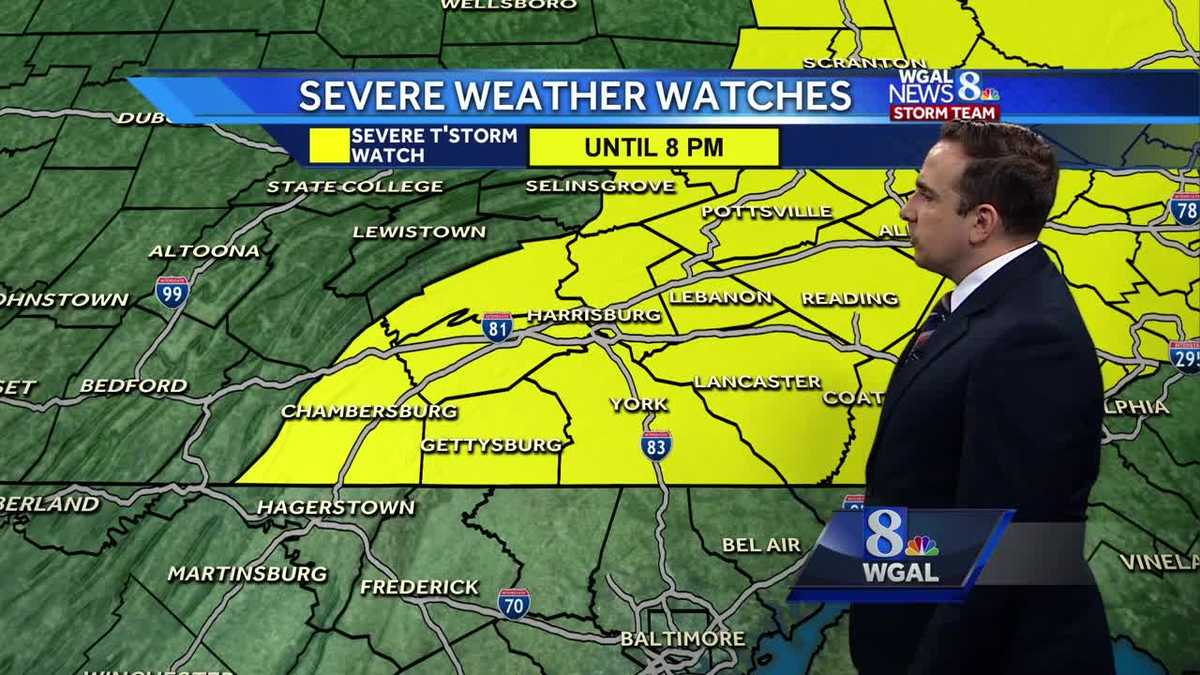 Severe T'storm Watch in effect until 8PM