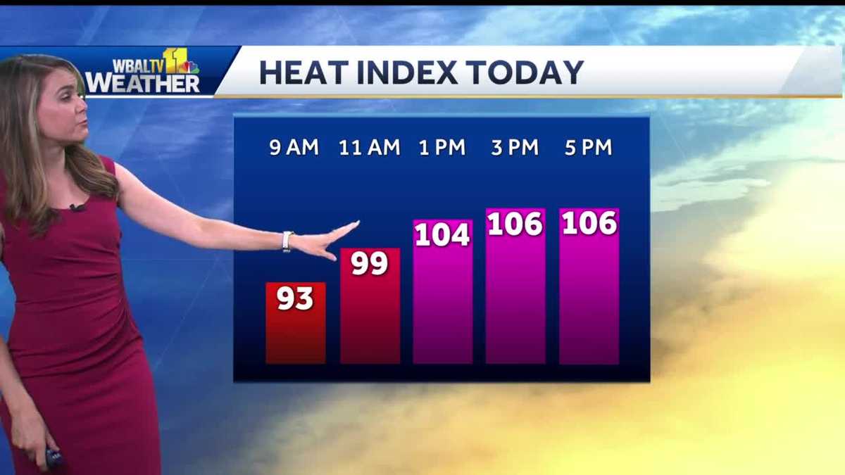 Heat index over 105 Monday