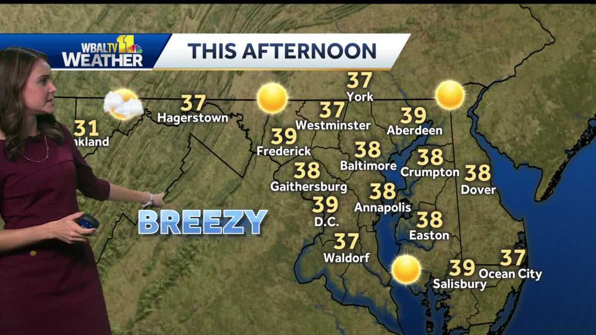 Very chilly and breezy for Wednesday