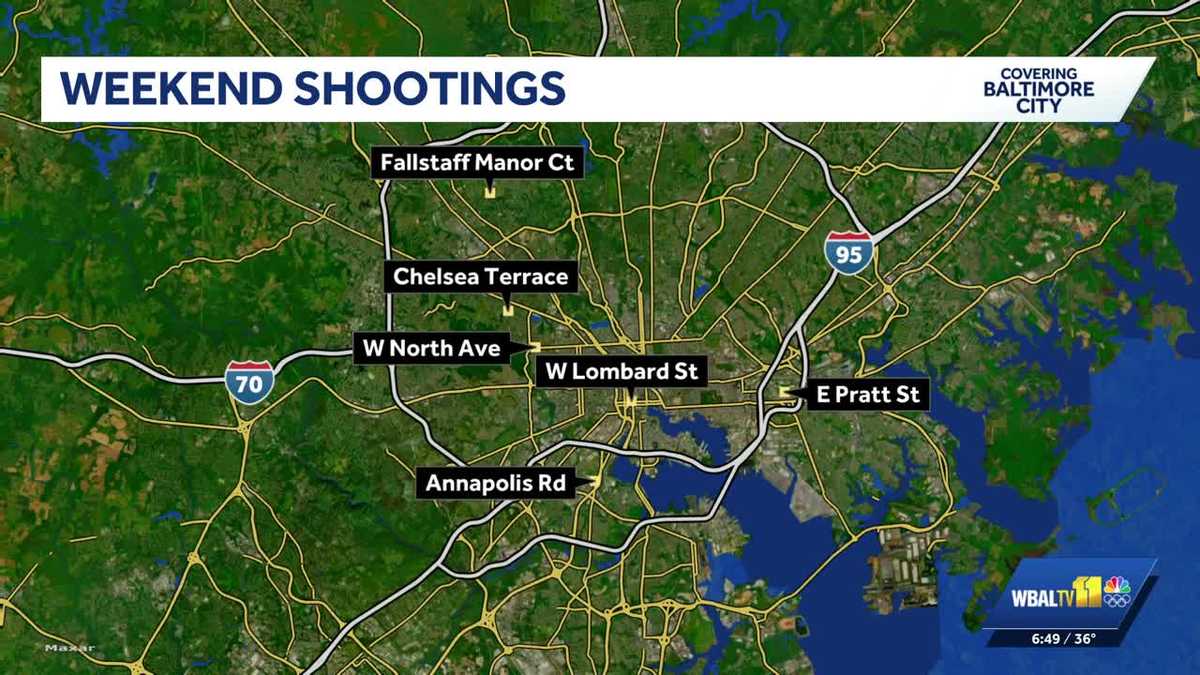 3 dead in several shootings over weekend in Baltimore