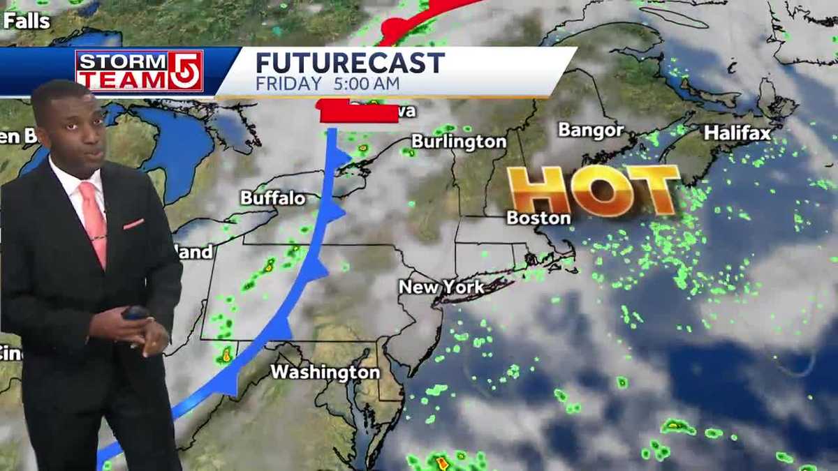 Video: Hot, humid air arrives in Mass. for late-week