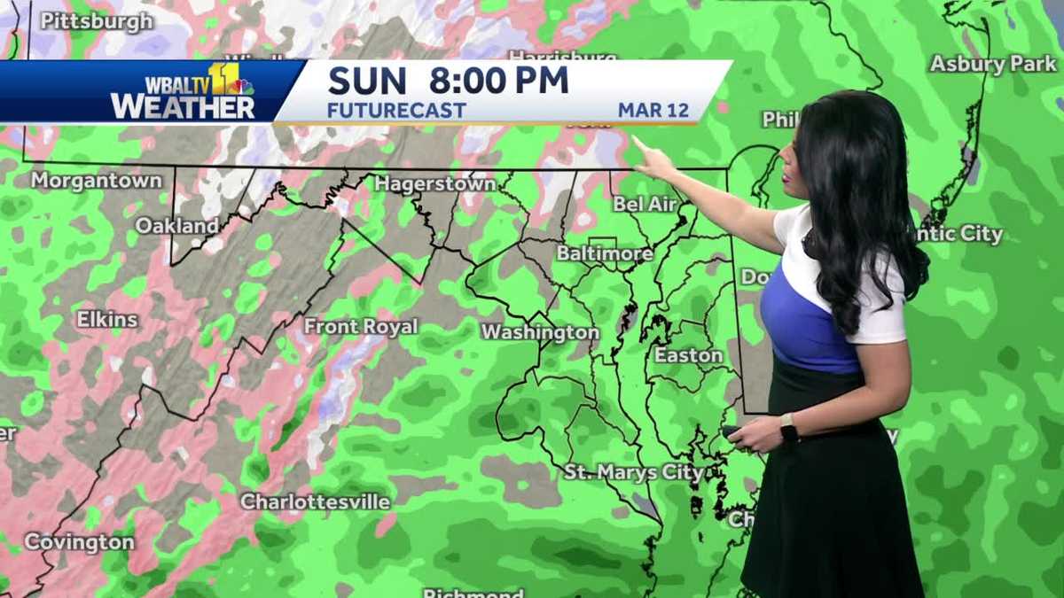 Precipitation continues throughout Monday