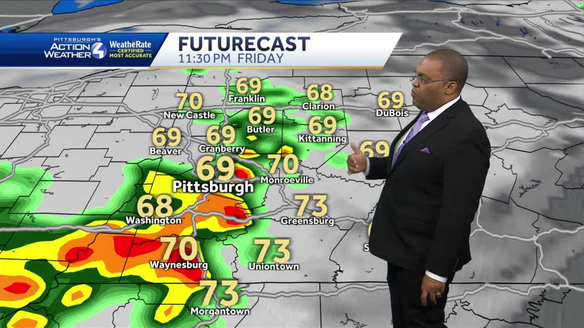 Dry and mild Thursday, rain and storms late Friday