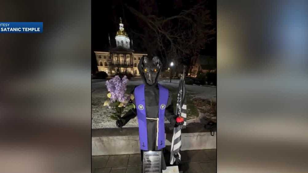 Satanic Temple display at NH State House vandalized