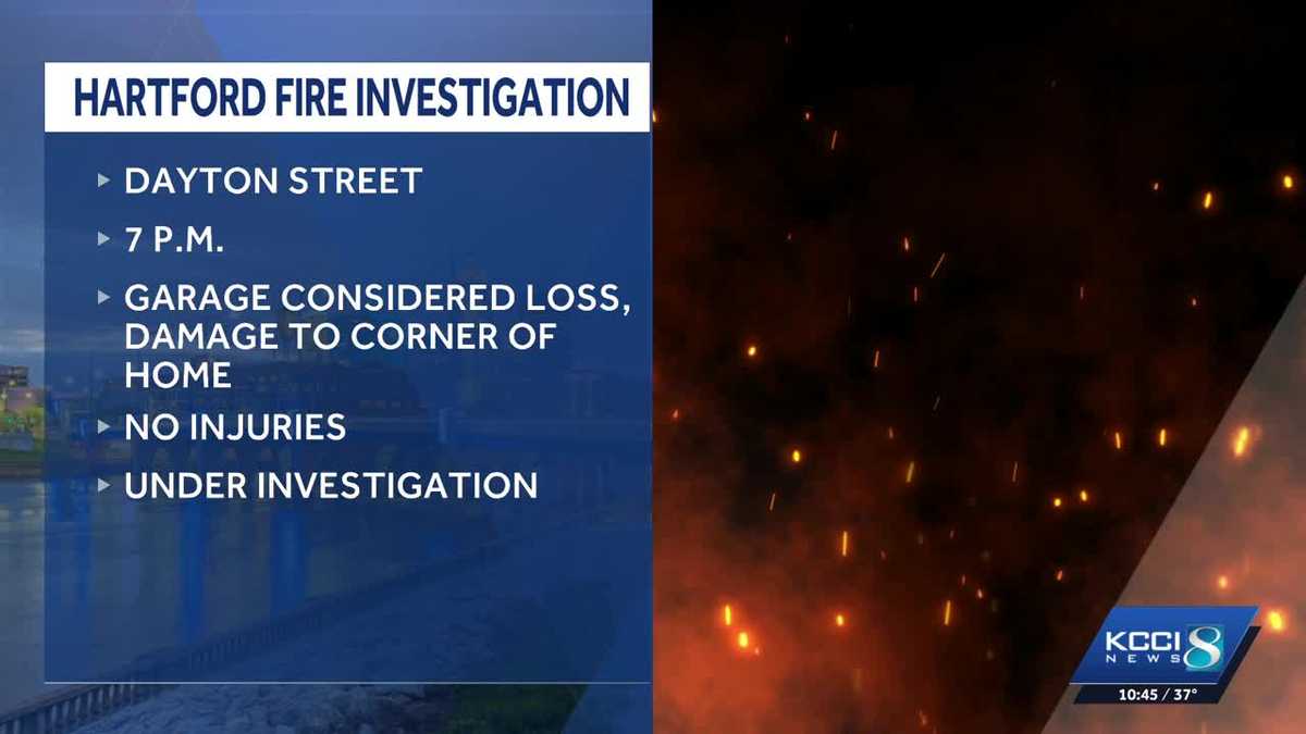 Hartford house fire leaves garage destroyed, but all residents safe