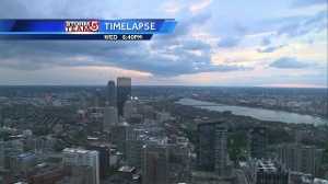 Timelapse shows incredible sunset over Boston