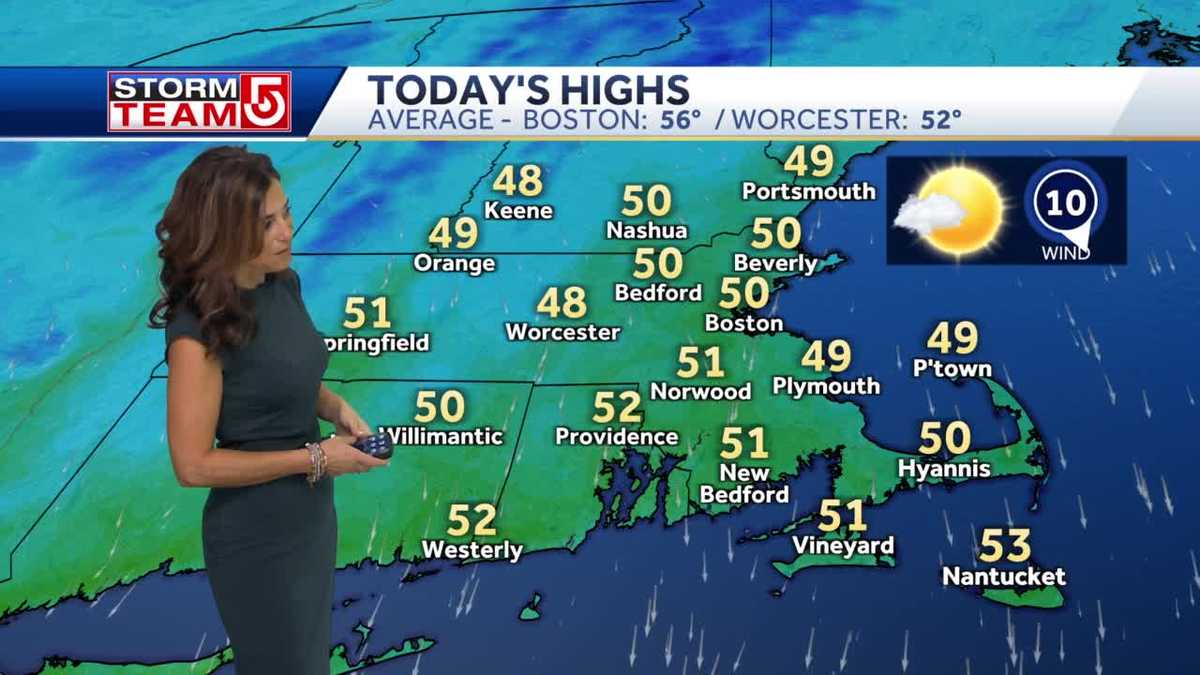 Video: Chilly again with temps reaching 50