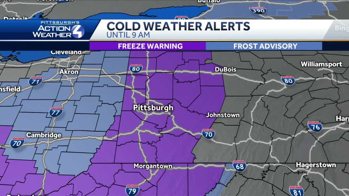 Chilly Thursday morning: Freeze warning in effect until 9 a.m.