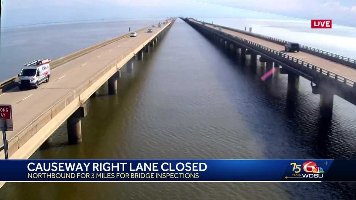 Causeway northbound closed starting Monday for inspections