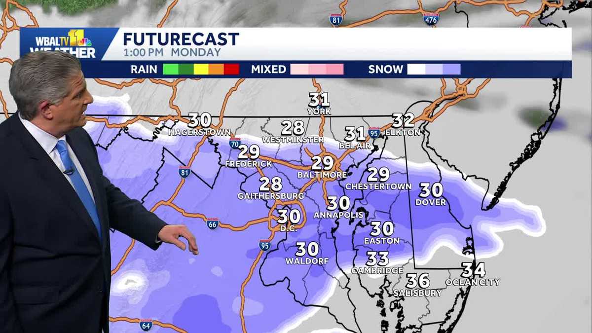 Maryland Weather: Snow & Freezing Rain Possible This Week | WBAL-TV 11 ...