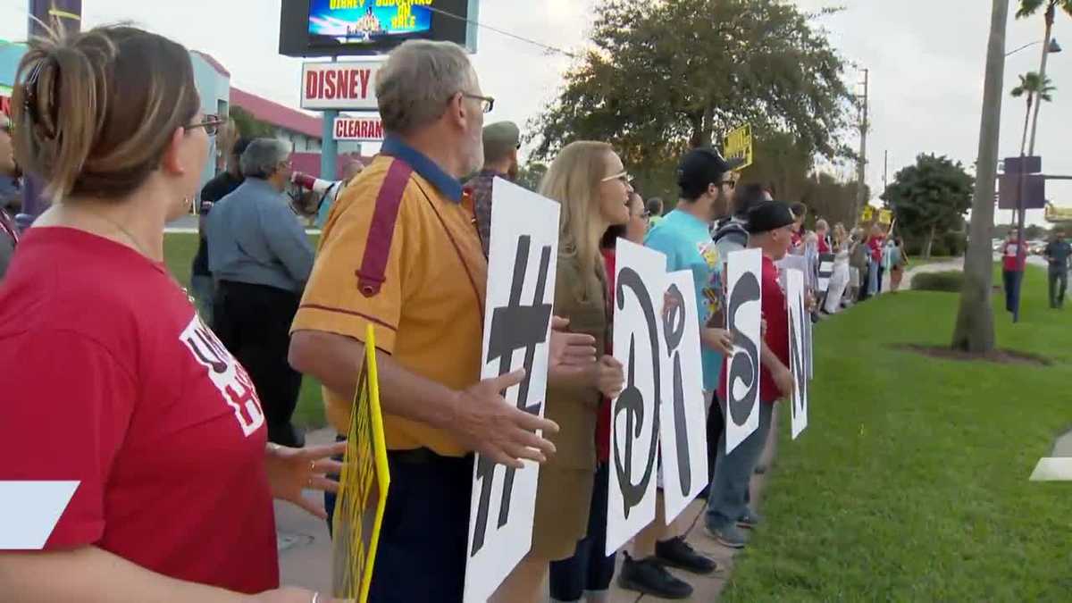Disney employees protest for promised bonuses