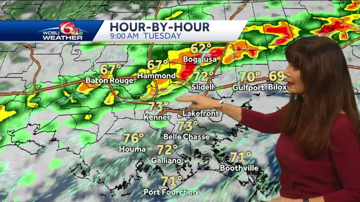 Rain and storms Tuesday
