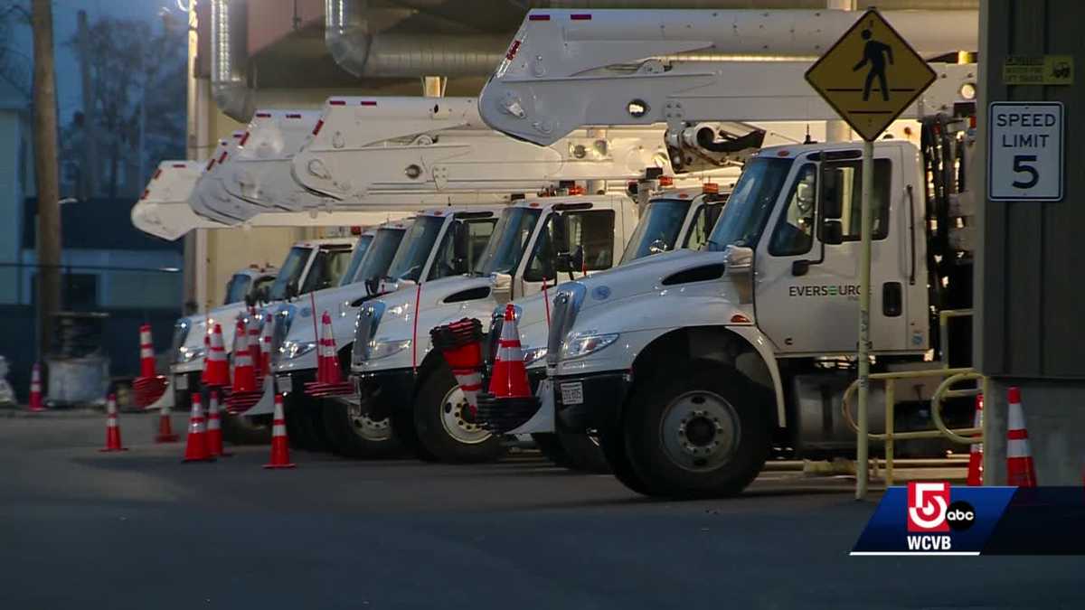 Mass. utility crews stand ready to restore power as winds whip up