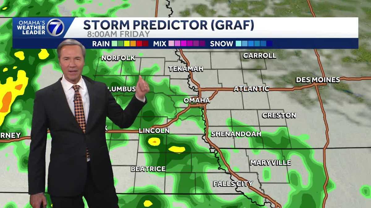 Rain ahead for Friday Around Omaha, but not very heavy