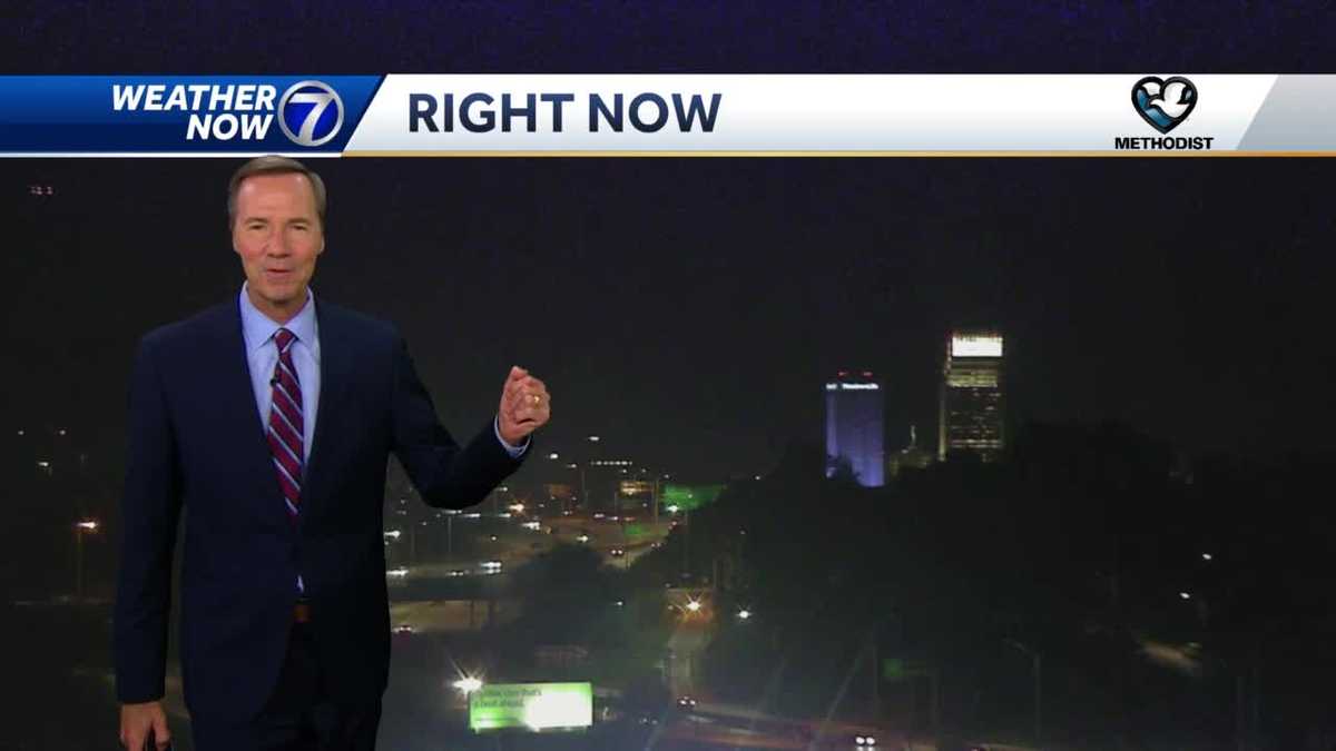 Wednesday night August 24 Omaha weather forecast. Rain limited