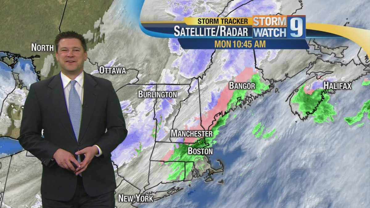 Sleet, rain, light snow moves through