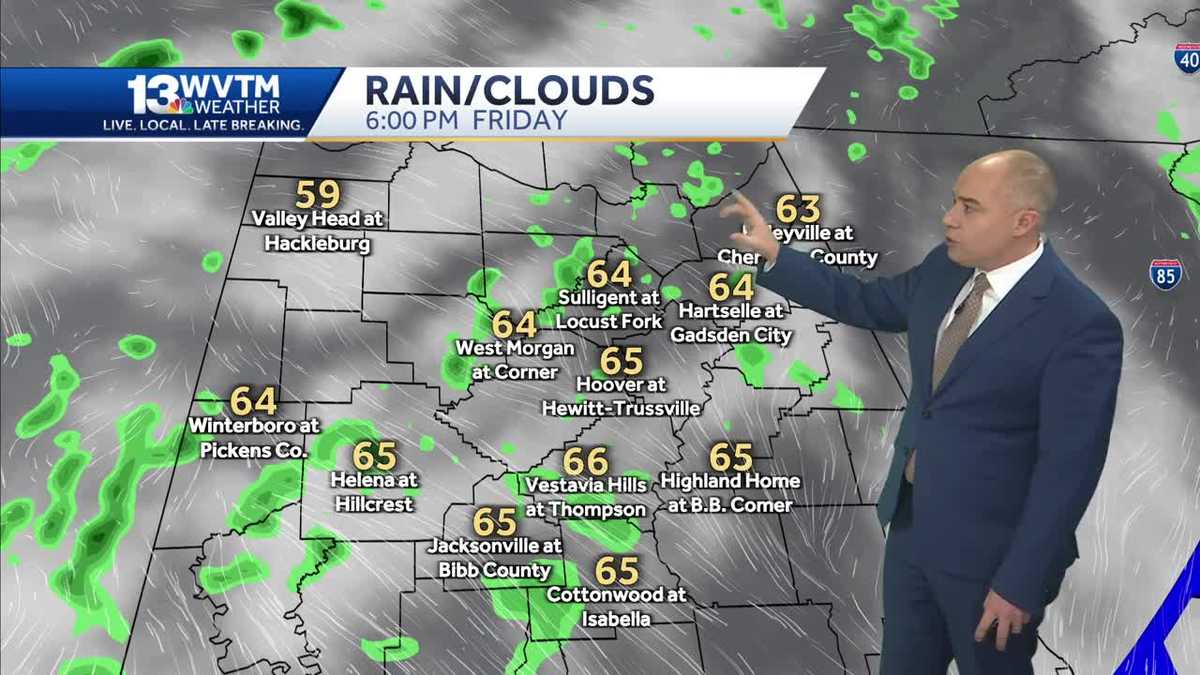 Alabama's weather gets drier and milder through Friday