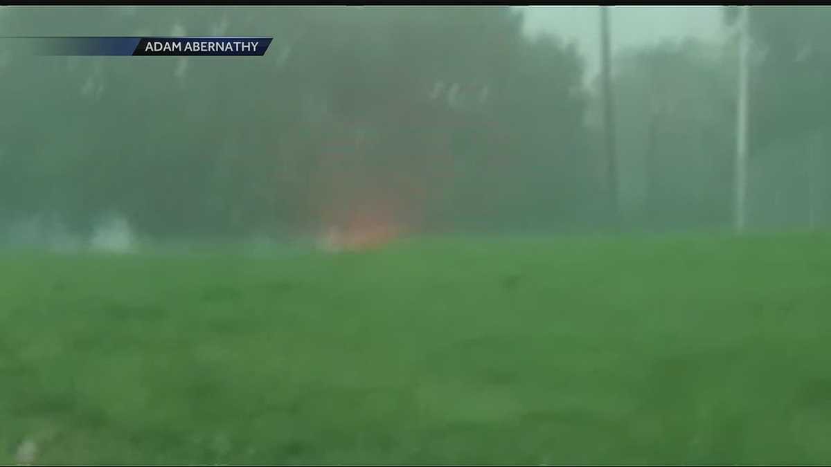 Video shows fallen power line in Kansas City park