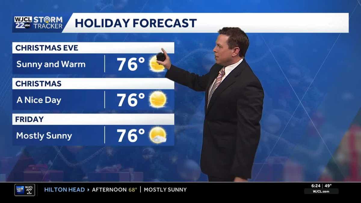 Big warmup with spring like temperatures for Christmas Day